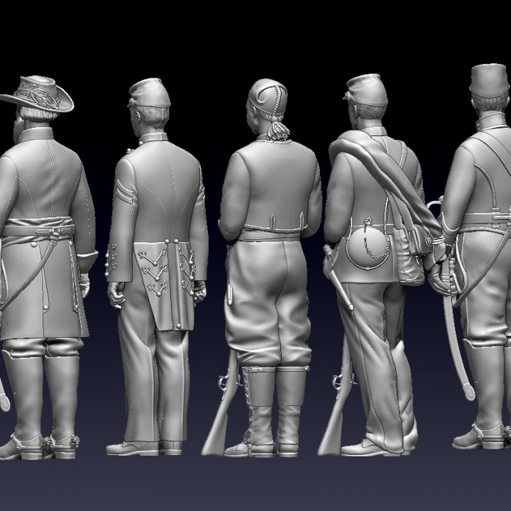 3D Printable union soldiers acw by Dmitrii Tishchenkov