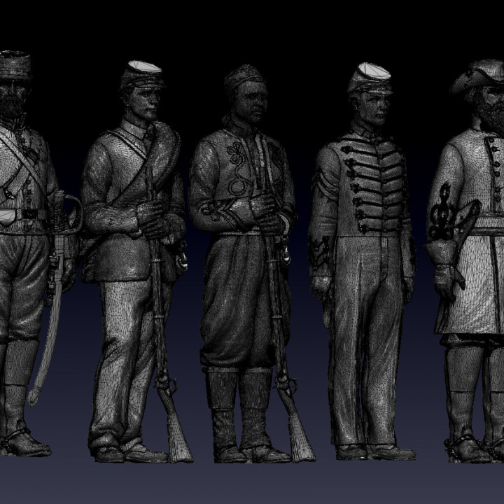 3D Printable union soldiers acw by Dmitrii Tishchenkov