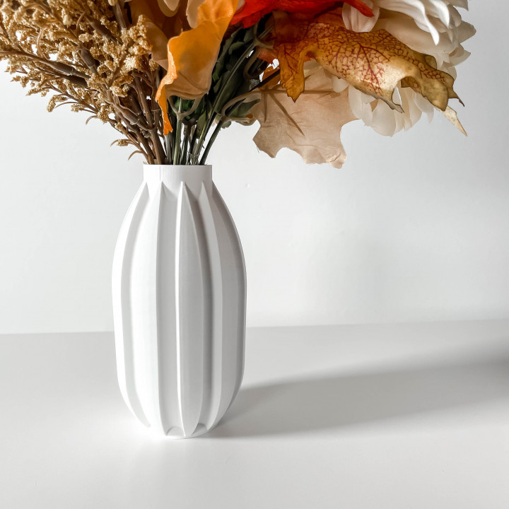 3D Printable The Akin Vase, Modern and Unique Home Decor for Dried and ...