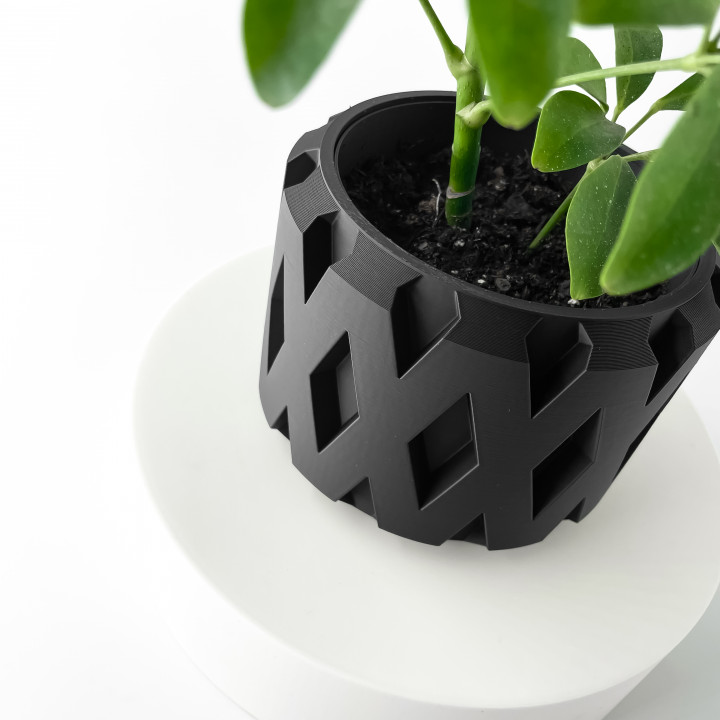 3D Printable The Rano Planter Pot with Drainage | Tray & Stand Included | Modern and Unique Home ...
