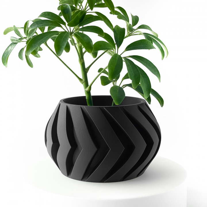 3D Printable The Manse Planter Pot with Drainage | Tray & Stand ...