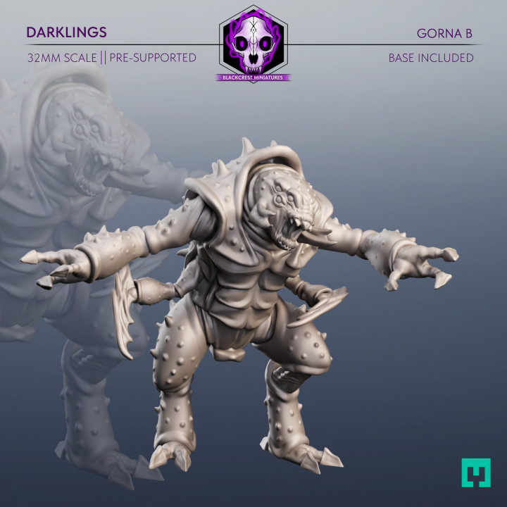 3D Printable Darklings | Gorna's by Blackcrest Miniatures