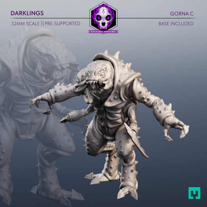 3D Printable Darklings | Gorna's by Blackcrest Miniatures