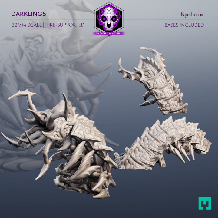3D Printable Darklings | Nycthorax by Blackcrest Miniatures