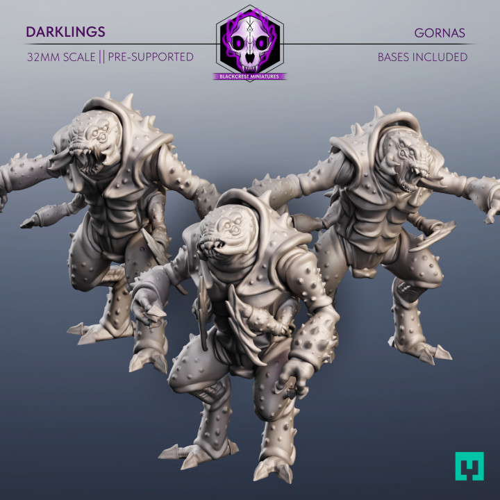 3D Printable Darklings Set by Blackcrest Miniatures