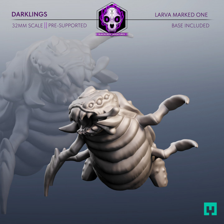 3D Printable Darklings | Larva Bundle by Blackcrest Miniatures