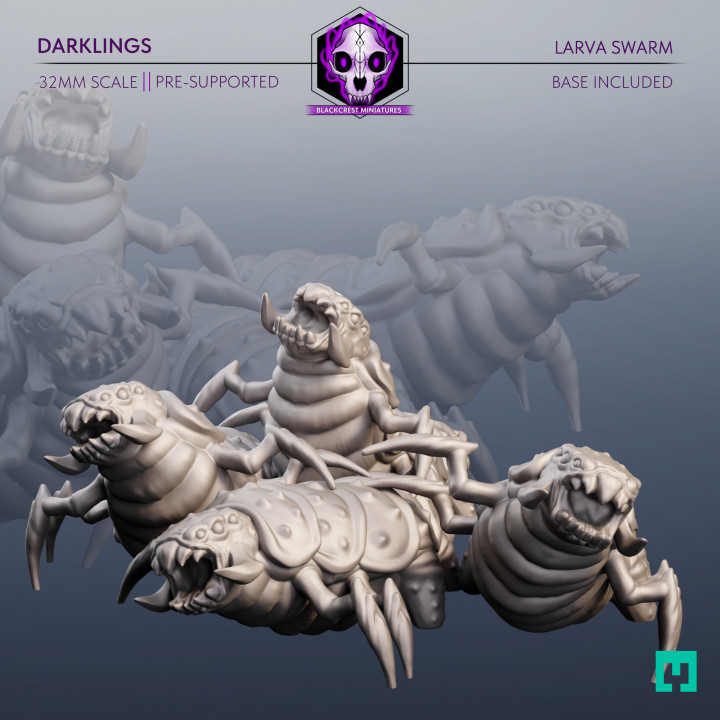 3D Printable Darklings | Larva Bundle by Blackcrest Miniatures