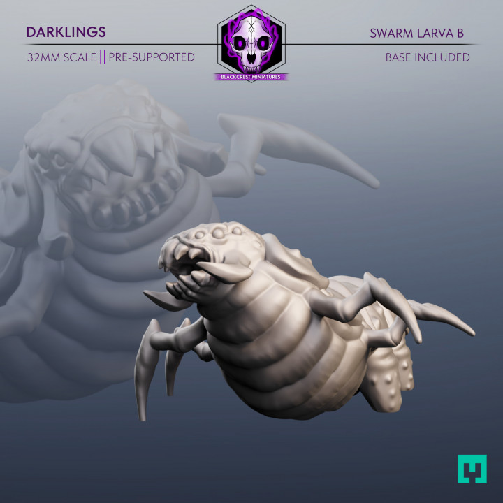 3D Printable Darklings | Larva Bundle by Blackcrest Miniatures