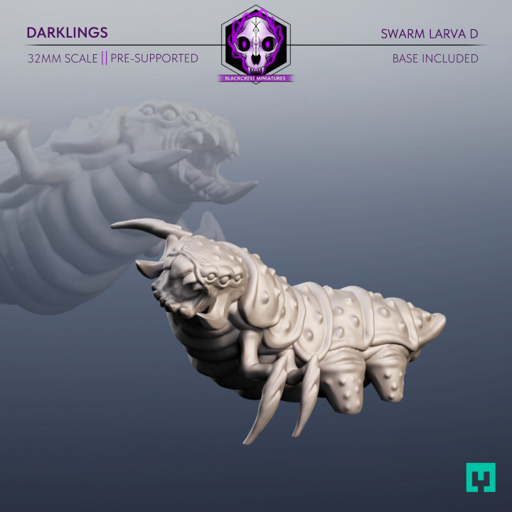 3D Printable Darklings | Larva Bundle by Blackcrest Miniatures