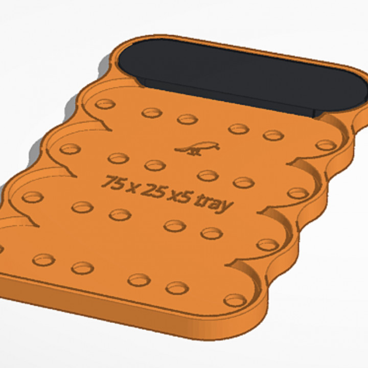 3D Printable 70x25x5 Movement Tray by Raven Miniatures