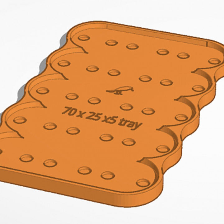 3D Printable 70x25x5 Movement Tray by Raven Miniatures