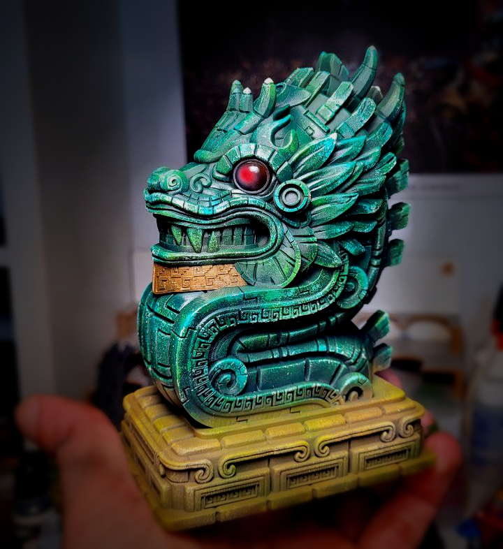 3D Printable Aztec Dragon bust (Pre-Supported) by Fotis Mint Studios