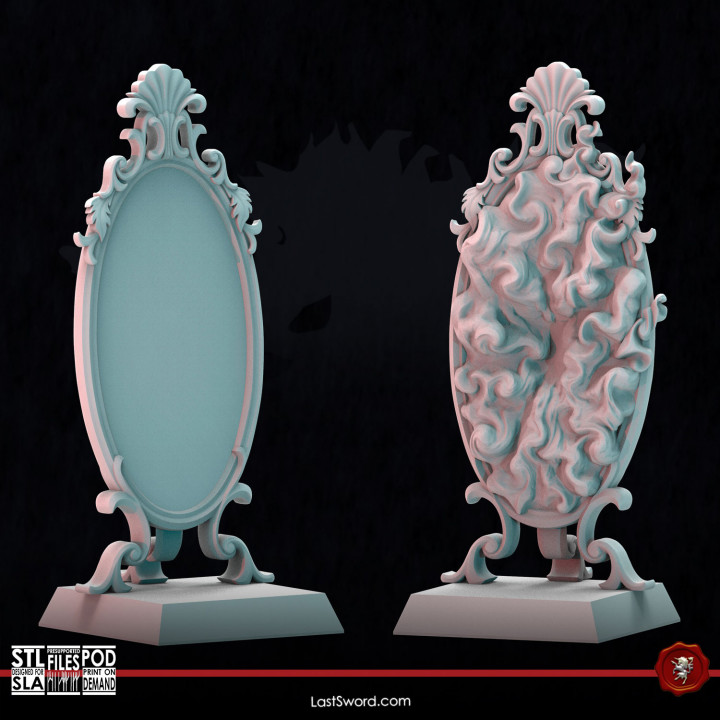 3D Printable Hidden Veils Mirrors by LastSword Miniatures