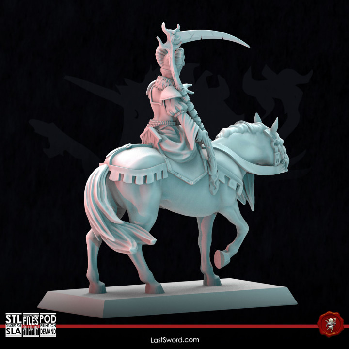 3D Printable Silent Eternity Arch Mage on horse by LastSword Miniatures