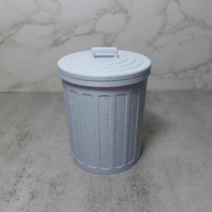 3D Printable Mini Trash Can by MysticMesh3D