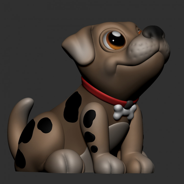 3D Printable CUTE DOG (NO SUPPORTS) by TriDimensionPrints