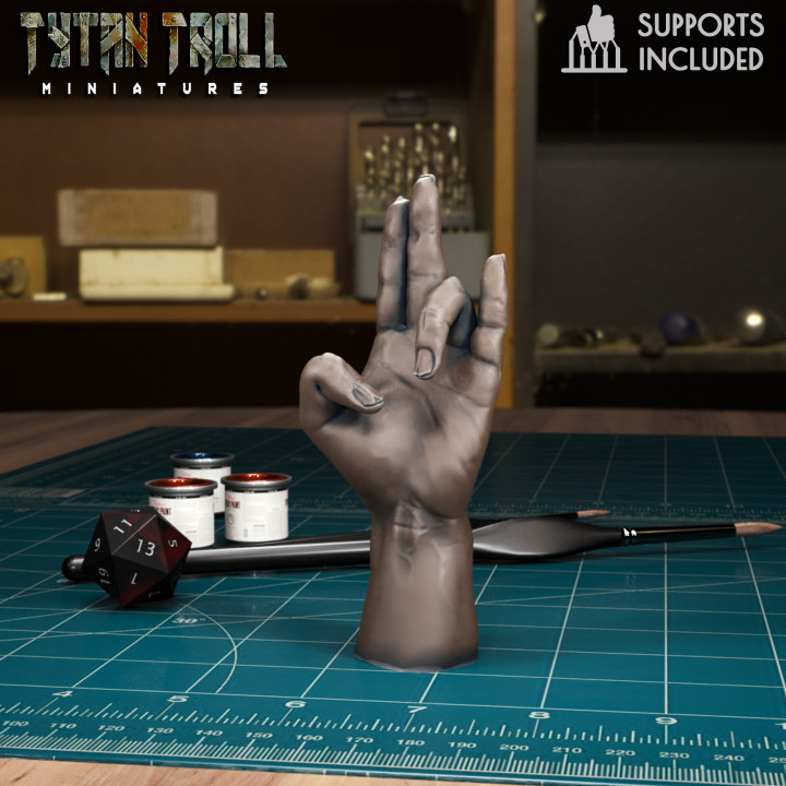 3D Printable Crawling Hand Pack [Pre-Supported] by TytanTroll Miniatures