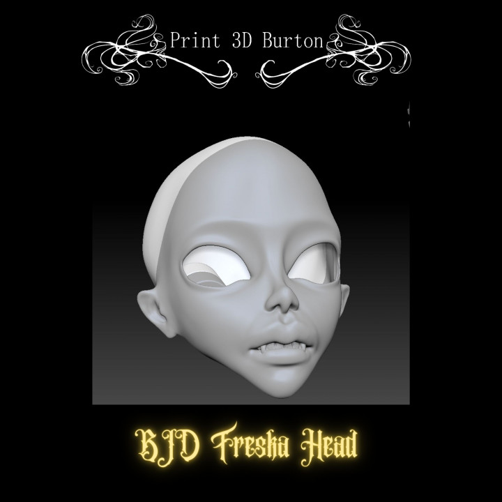 3D Printable BJD Doll head Freska by david martin