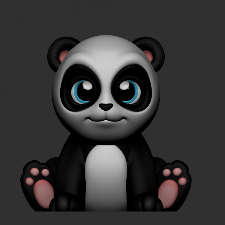 3D Printable CUTE PANDA (NO SUPPORTS) by TriDimensionPrints