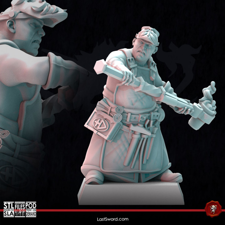 3D Printable Arcane Forge Mage by LastSword Miniatures