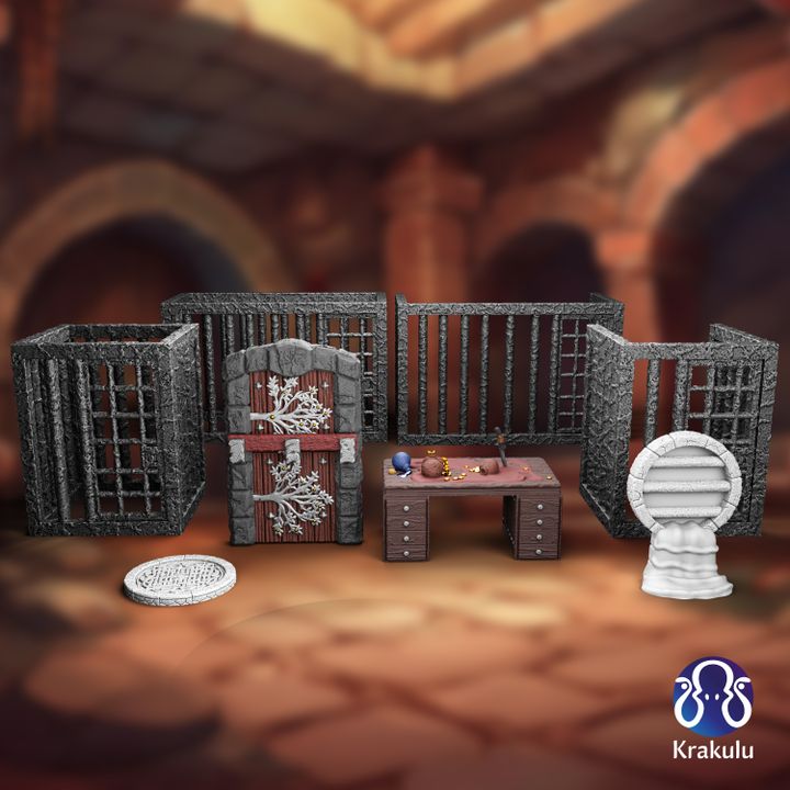 3D Printable Jail Furnishings by Krakulu