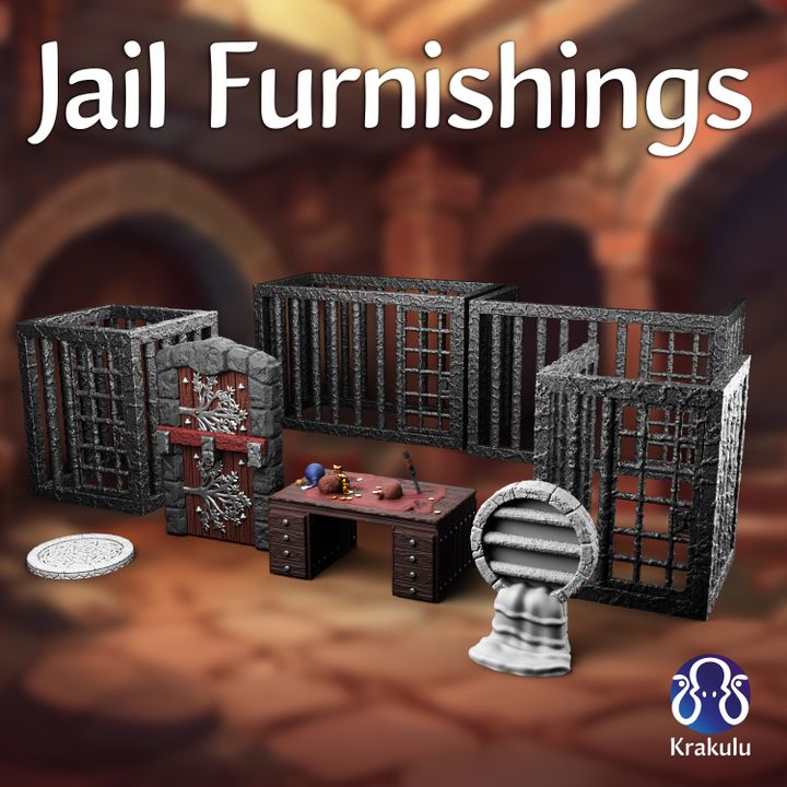 3D Printable Jail Furnishings by Krakulu