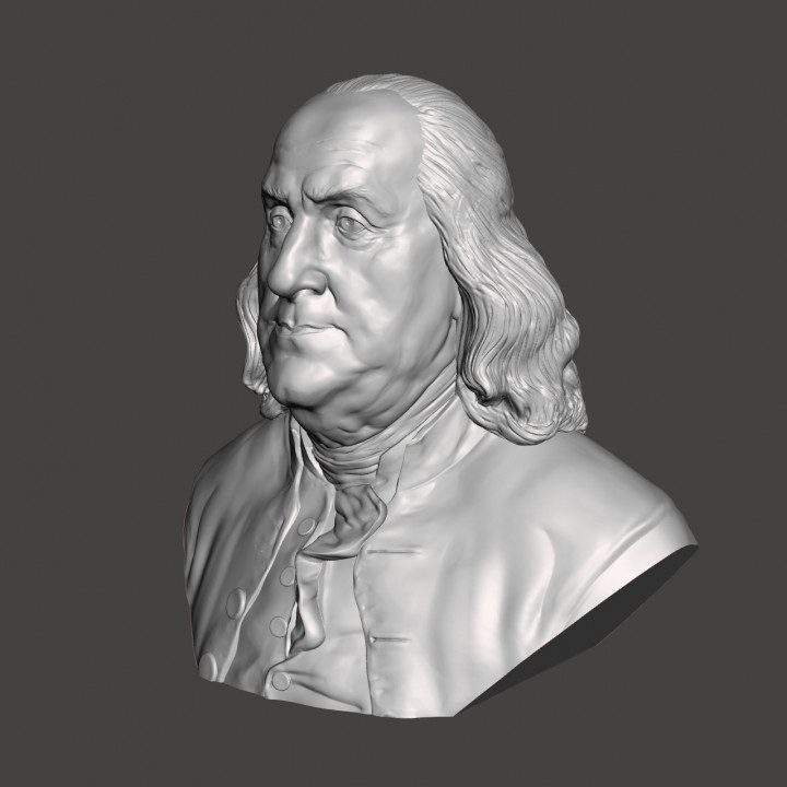 3D Printable Benjamin Franklin - High-Quality STL File for 3D Printing ...