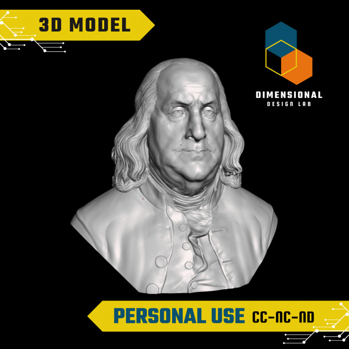 3D Printable Benjamin Franklin - High-Quality STL File for 3D Printing ...