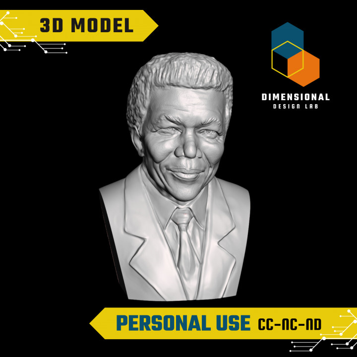 3D Printable Nelson Mandela - High-Quality STL File for 3D Printing ...