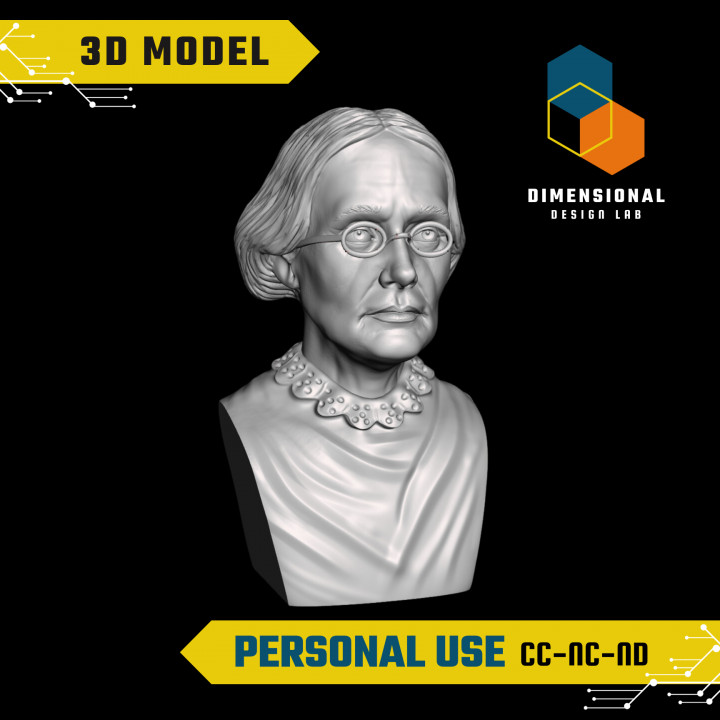 3D Printable Susan B. Anthony - High-Quality STL File for 3D Printing ...