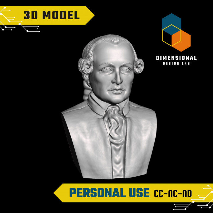 3D Printable Immanuel Kant - High-Quality STL File for 3D Printing ...
