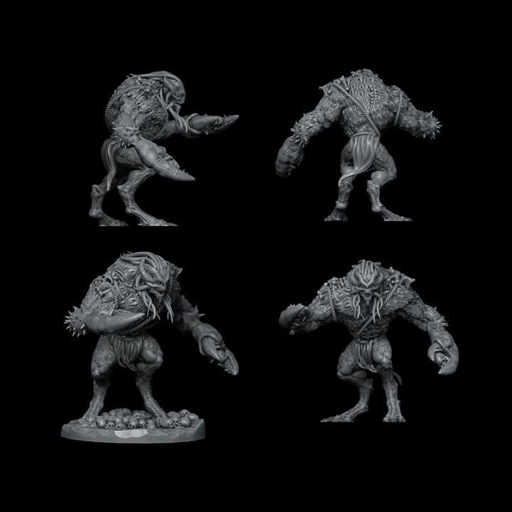 3D Printable $1 TRIBE - Bone Matted Beast by RocketPigGames