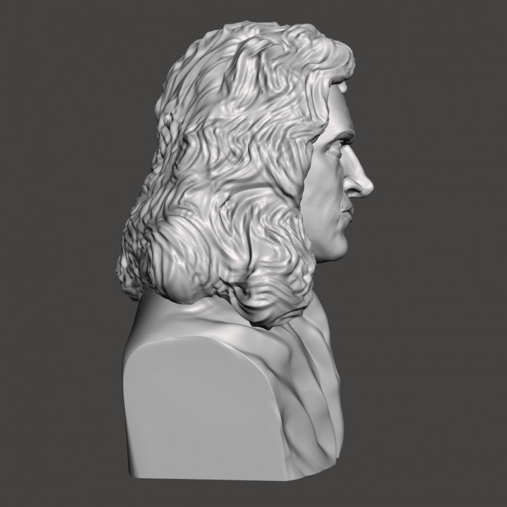 3D Printable Isaac Newton - High-Quality STL File for 3D Printing ...