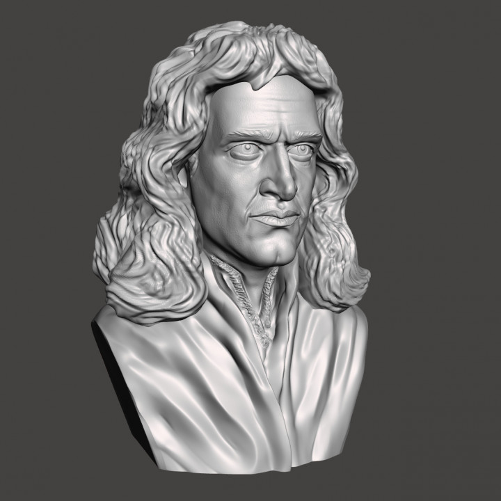 3D Printable Isaac Newton - High-Quality STL File for 3D Printing ...