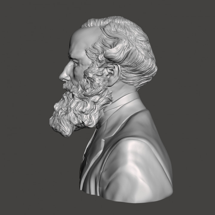3D Printable James Clerk Maxwell - High-Quality STL File for 3D ...