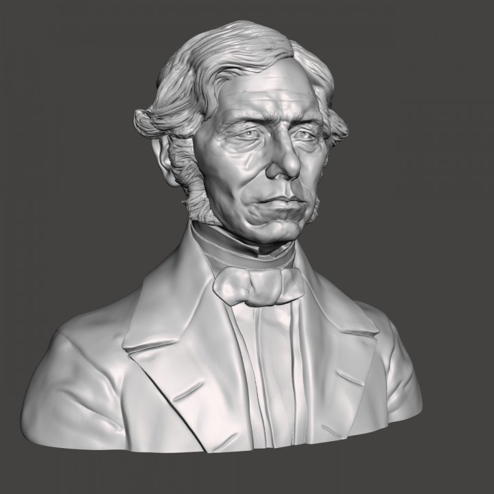 3D Printable Michael Faraday - High-Quality STL File for 3D Printing ...