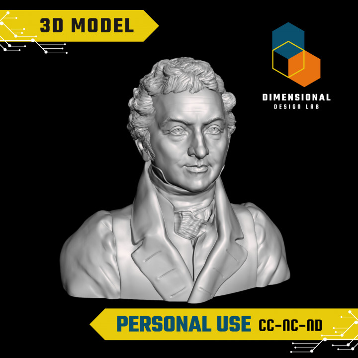 3D Printable Thomas Young - High-Quality STL File for 3D Printing ...