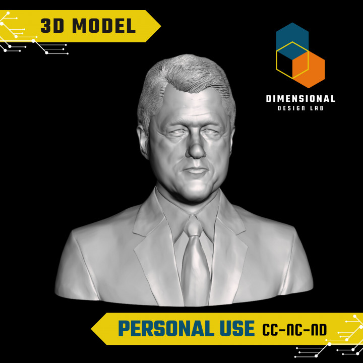 3D Printable Bill Clinton - High-Quality STL File for 3D Printing ...