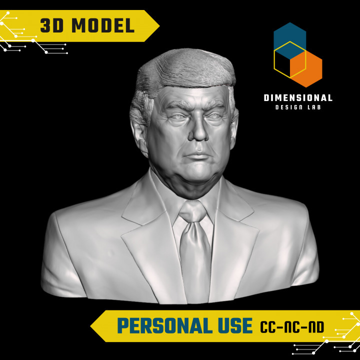 3D Printable Donald Trump - High-Quality STL File for 3D Printing ...