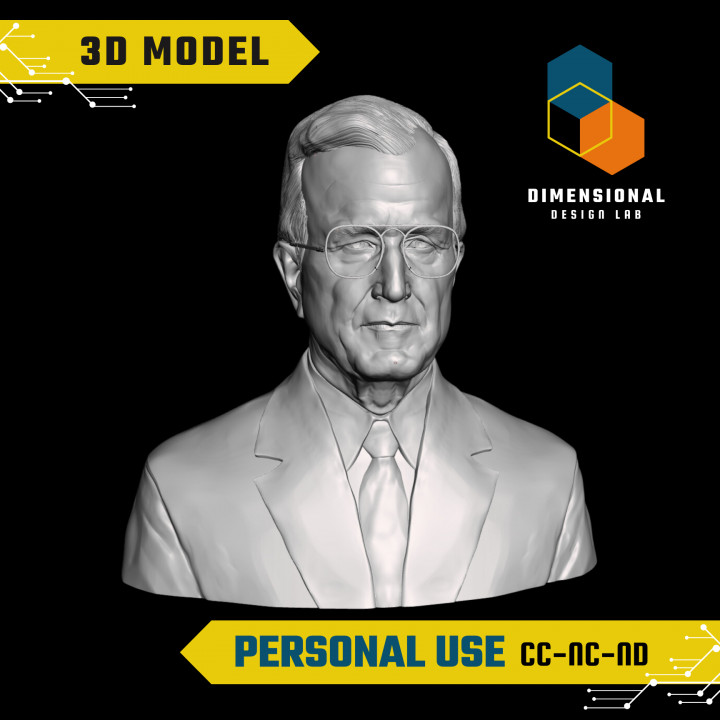 3D Printable George H.W. Bush - High-Quality STL File for 3D Printing ...