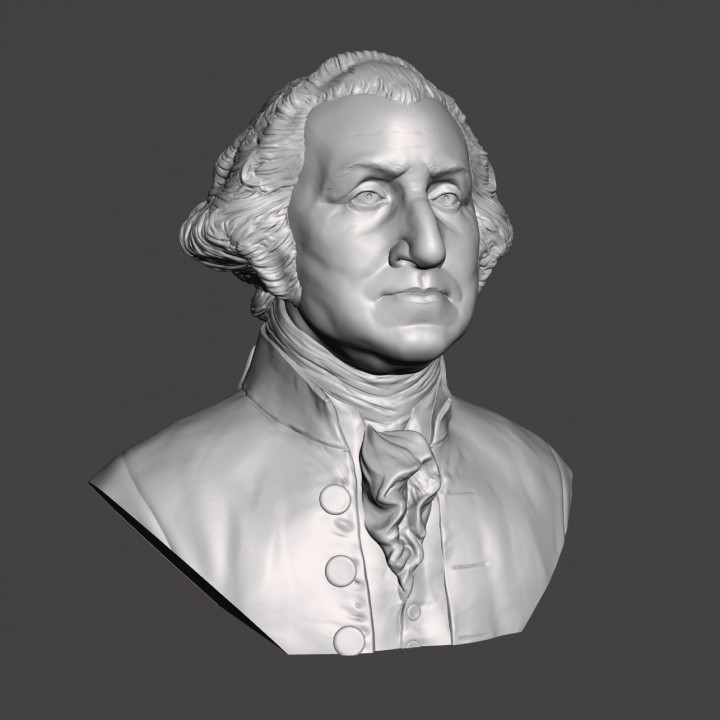 3D Printable George Washington - High-Quality STL File for 3D Printing ...