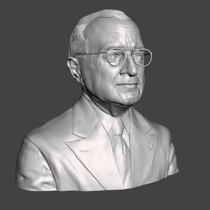3D Printable Harry Truman - High-Quality STL File for 3D Printing ...