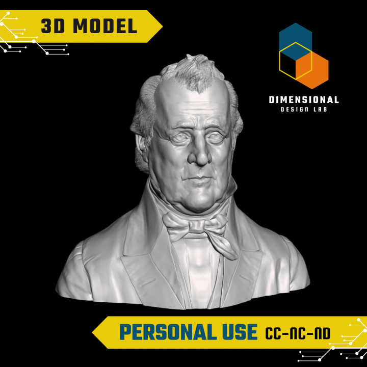 3D Printable James Buchanan - High-Quality STL File for 3D Printing ...
