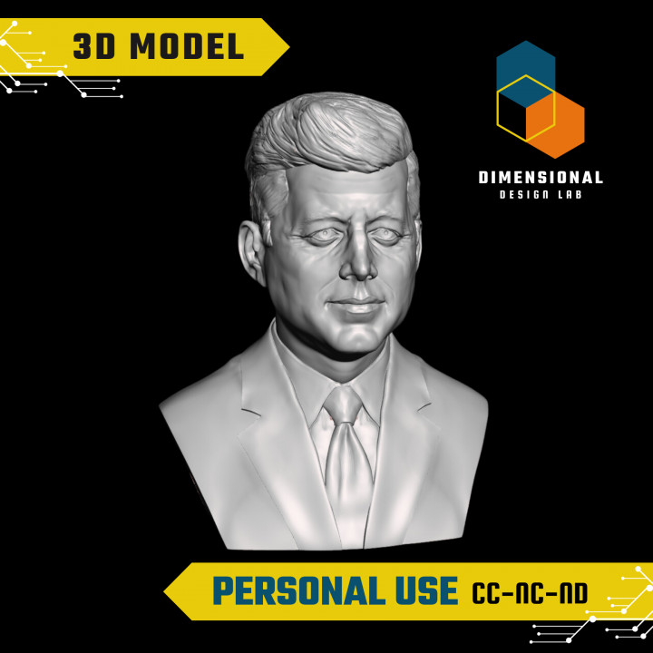 3D Printable John F. Kennedy - High-Quality STL File for 3D Printing ...