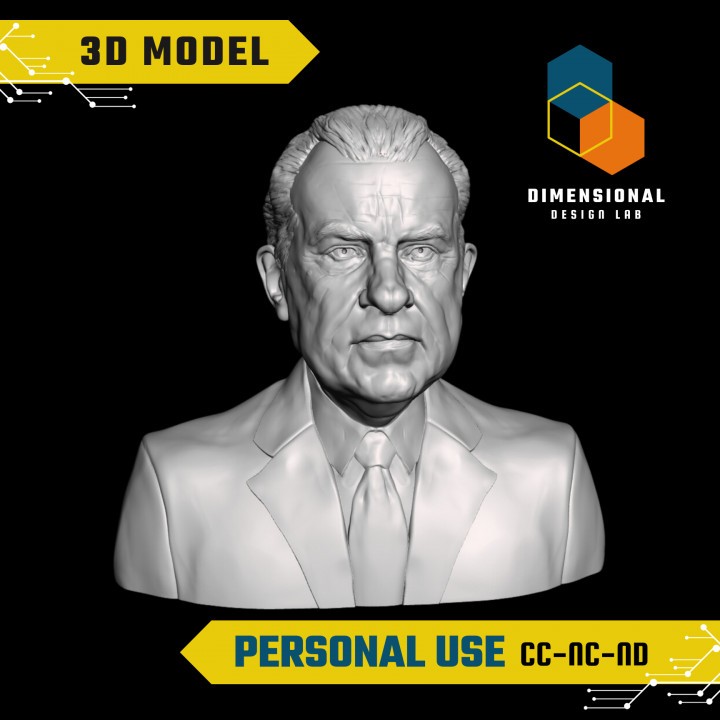 3D Printable Richard Nixon - High-Quality STL File for 3D Printing ...