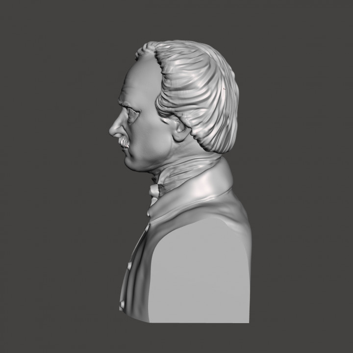 3D Printable Edgar Allan Poe - High-Quality STL File for 3D Printing ...