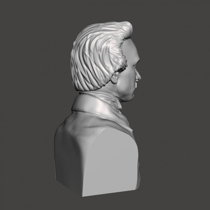 3D Printable Edgar Allan Poe - High-Quality STL File for 3D Printing ...
