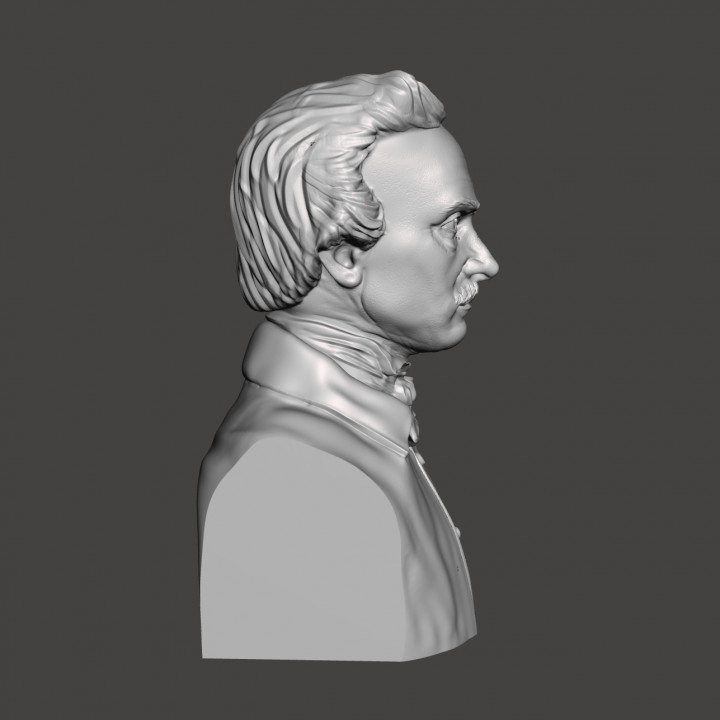 3D Printable Edgar Allan Poe - High-Quality STL File for 3D Printing ...