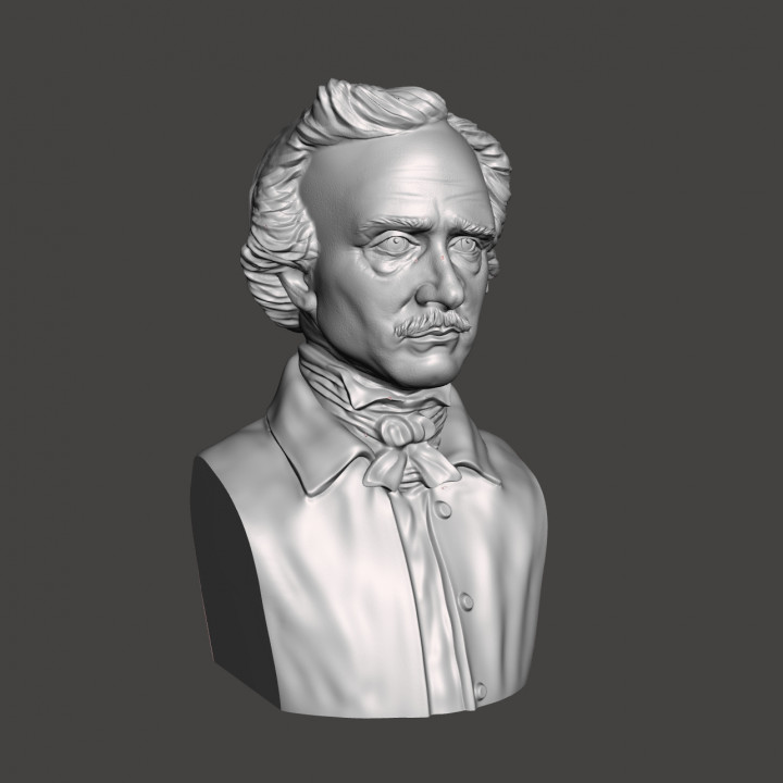 3D Printable Edgar Allan Poe - High-Quality STL File for 3D Printing ...