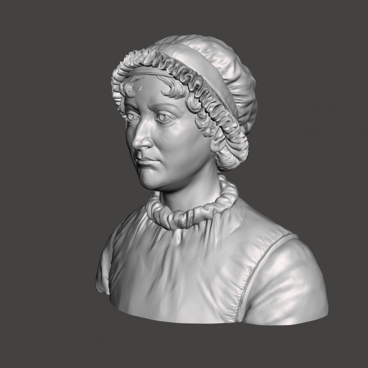 3D Printable Jane Austen - High-Quality STL File for 3D Printing ...